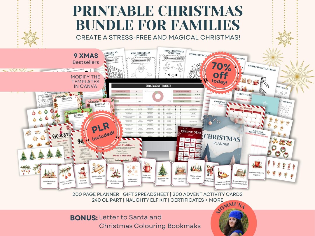 Printable Christmas Bundle for Families, Family Christmas Activities ...