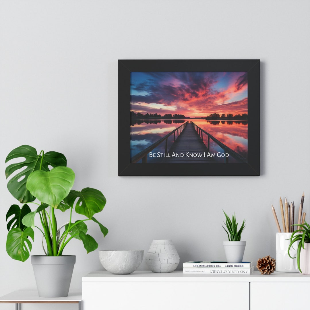 Be Still and Know I Am God Framed Horizontal Poster - Etsy UK