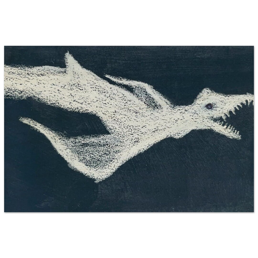Sea Creature Cryptid Wood Print - Etsy