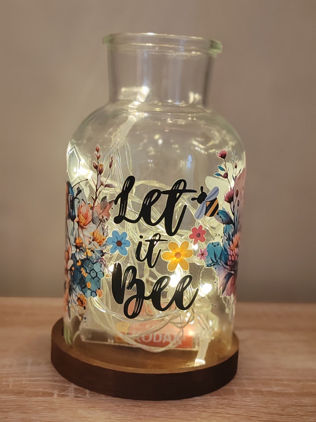 Light up Bee Decor Vase - Etsy