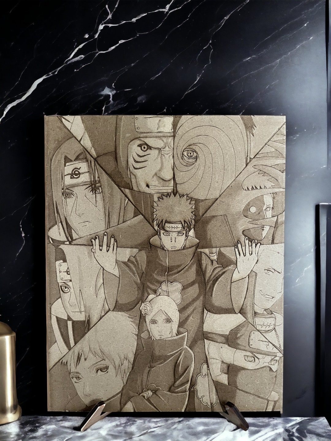 Akatsuki Anime Plaque Naruto Woodcut - Etsy