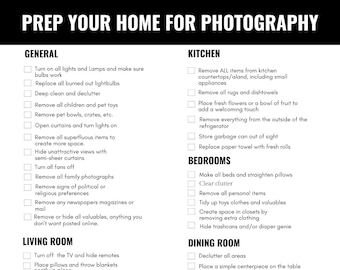 Listing Photoshoot Checklist - Etsy