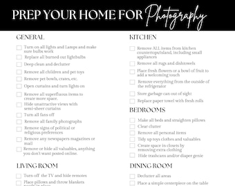 Listing Photoshoot Checklist - Etsy