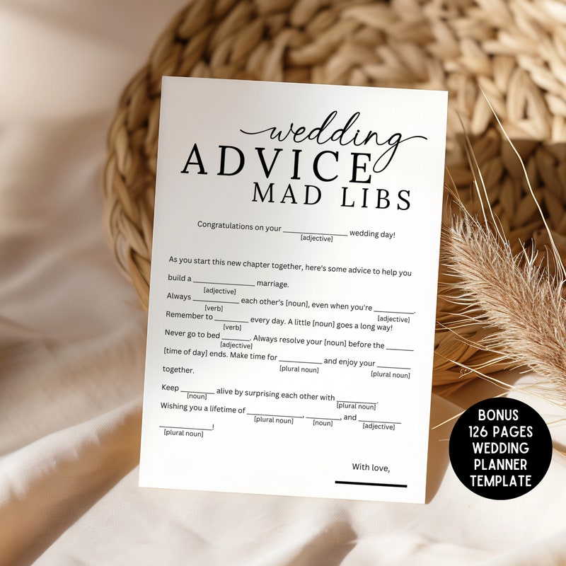 Wedding Advice Cards - Etsy