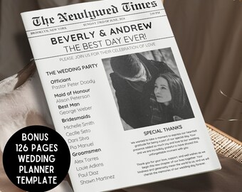 Wedding Day Magazine Template Wedding Program Template Infographic ...