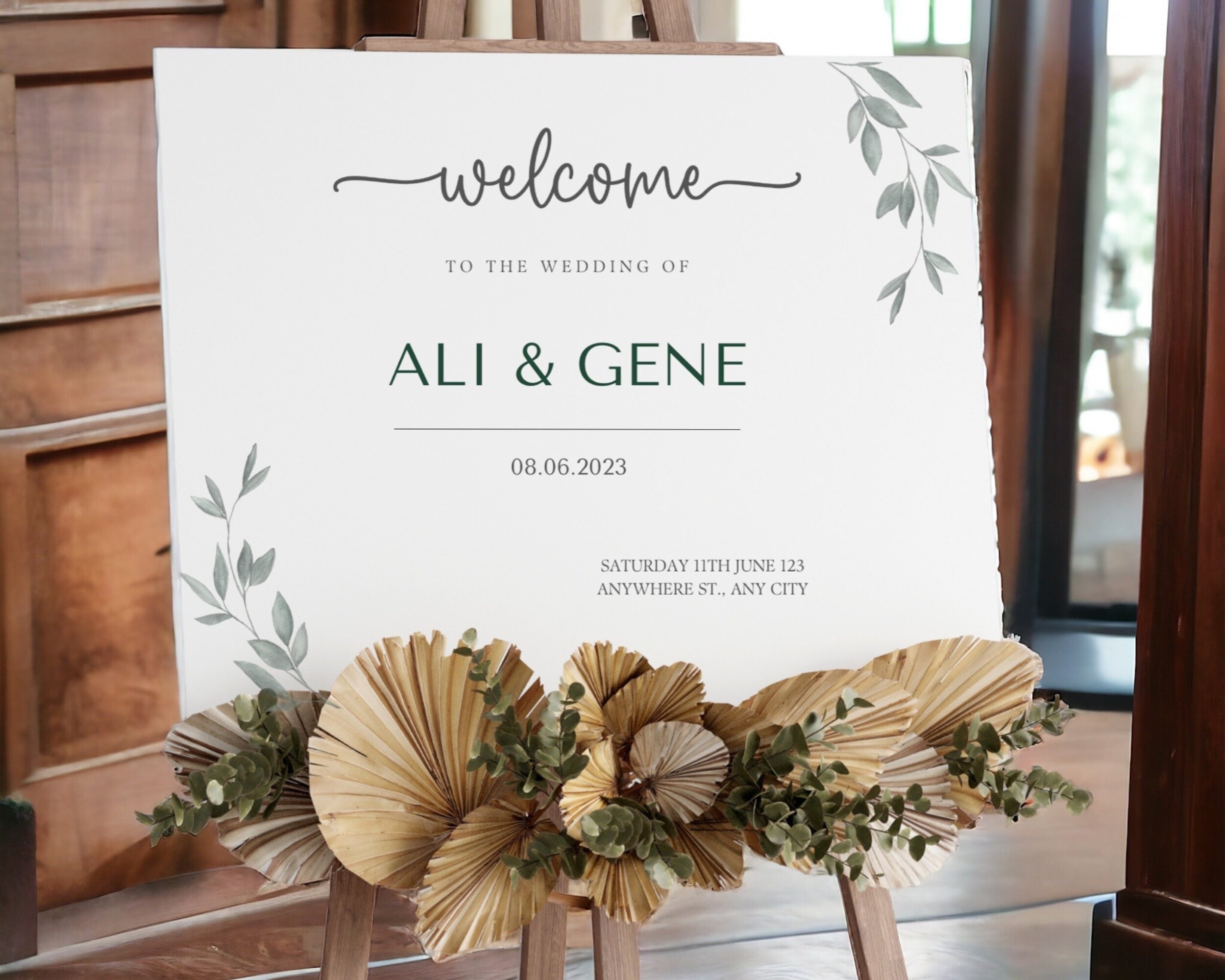 Elegant Welcome Sign Template for Wedding Editable Wedding Timeline ...