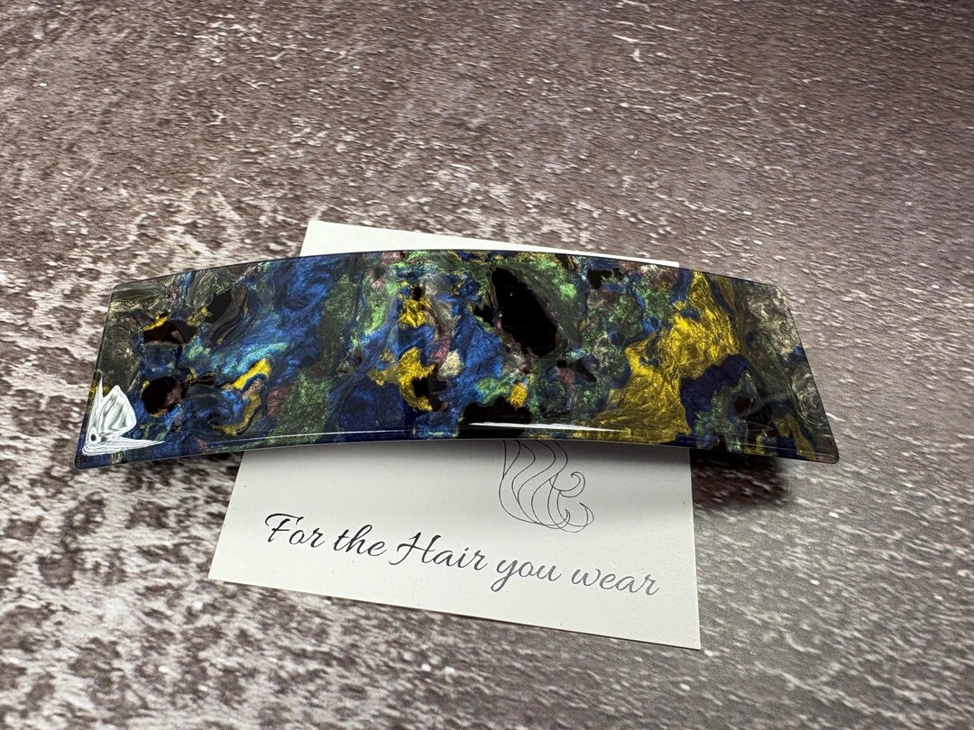 Abstract Acrylic Hair Barrette, Large Size - Etsy UK