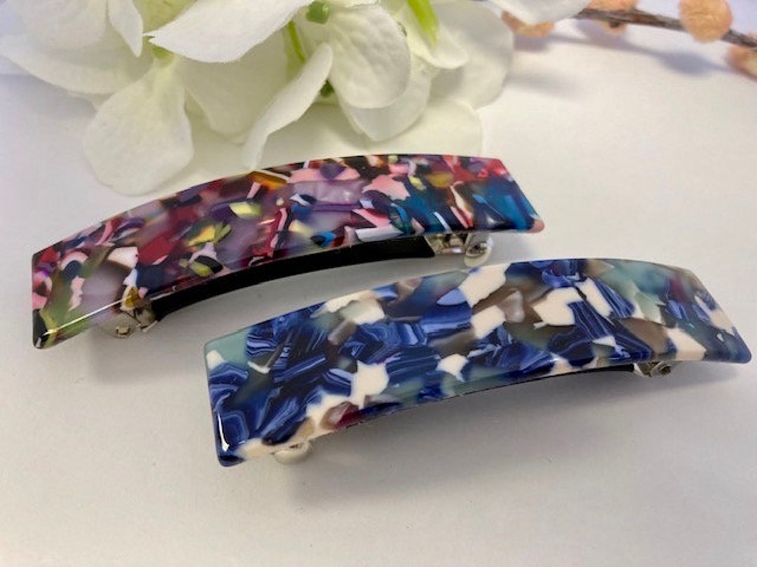 Ella Strong Mid Size Hair Barrette in Our Premium Acetate - Etsy