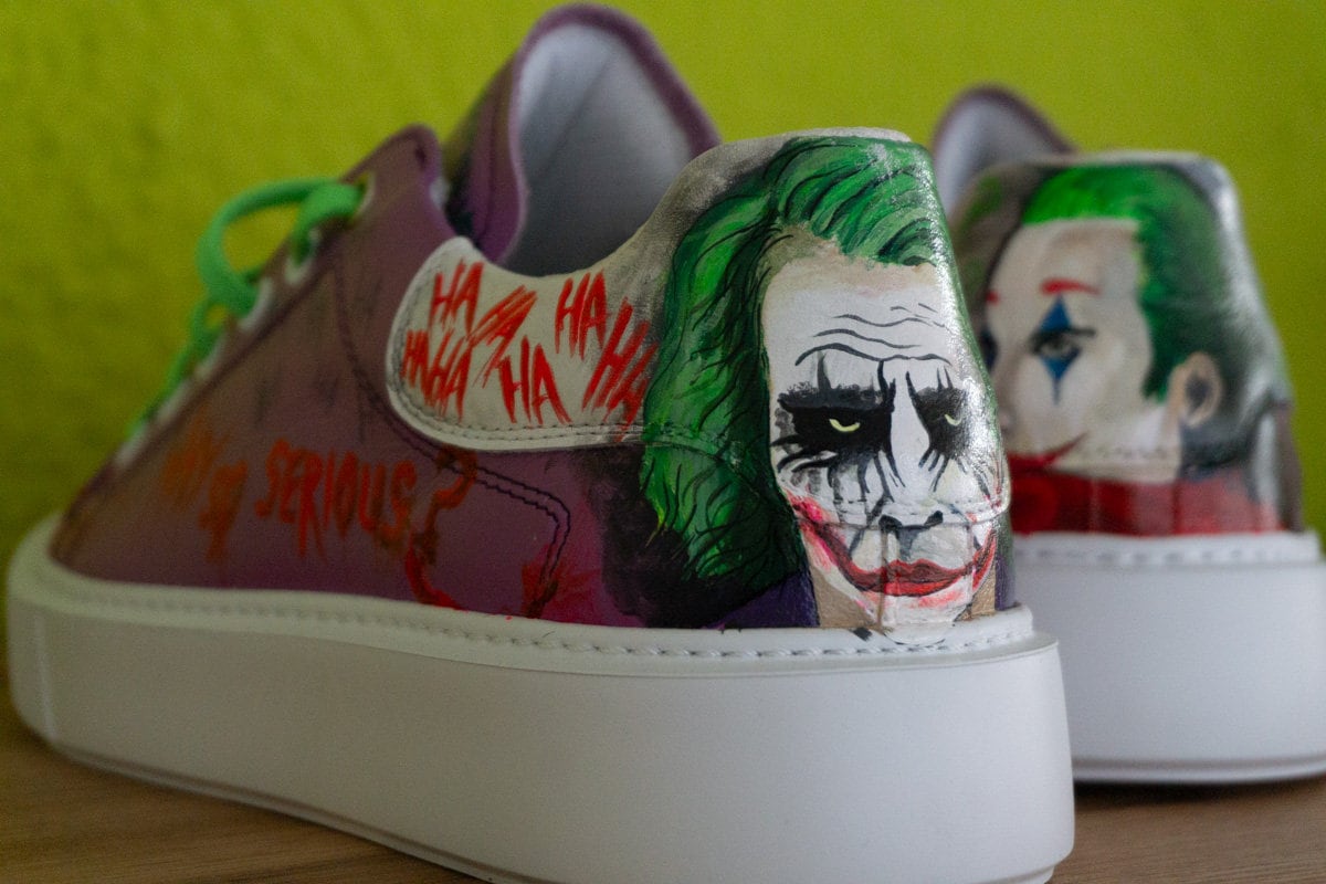 The Joker - Custom Paint Leather Sneakers - Etsy