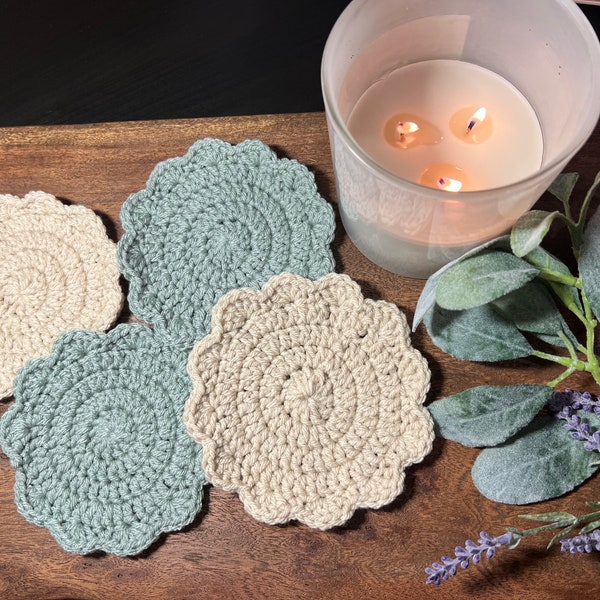 Scalloped Coasters - Etsy