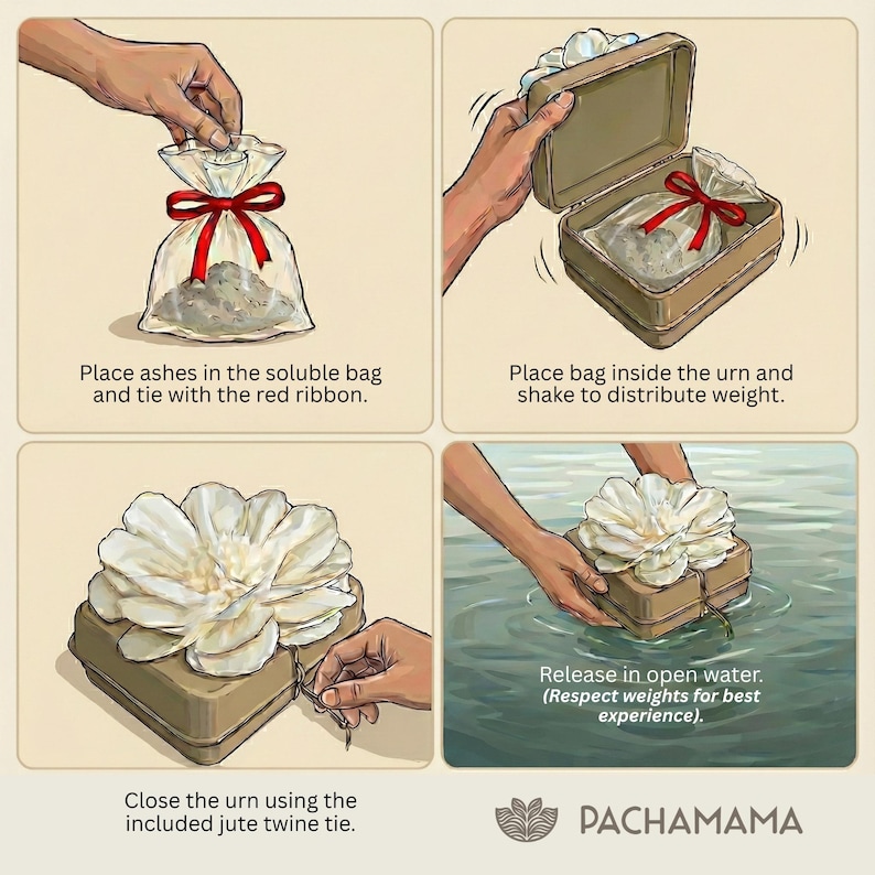 Biodegradable Cremation Urn for Ashes – Water & Earth Burial With ...