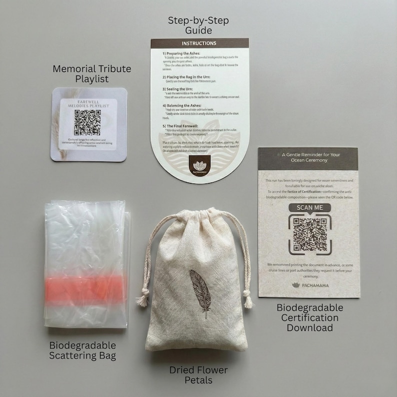 Biodegradable Cremation Urn for Ashes – Ocean Burial Kit With ...