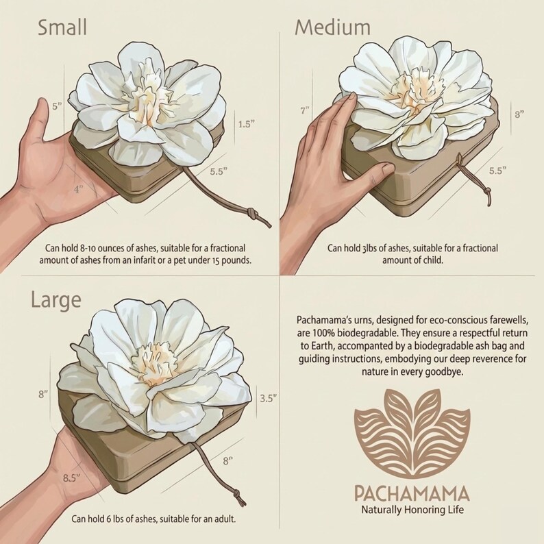 Biodegradable Cremation Urn for Ashes – Light Blue Flower Kit - Etsy