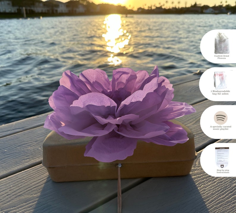 Biodegradable Water Urn for Ashes | Floats Then Dissolves | Ceremony ...