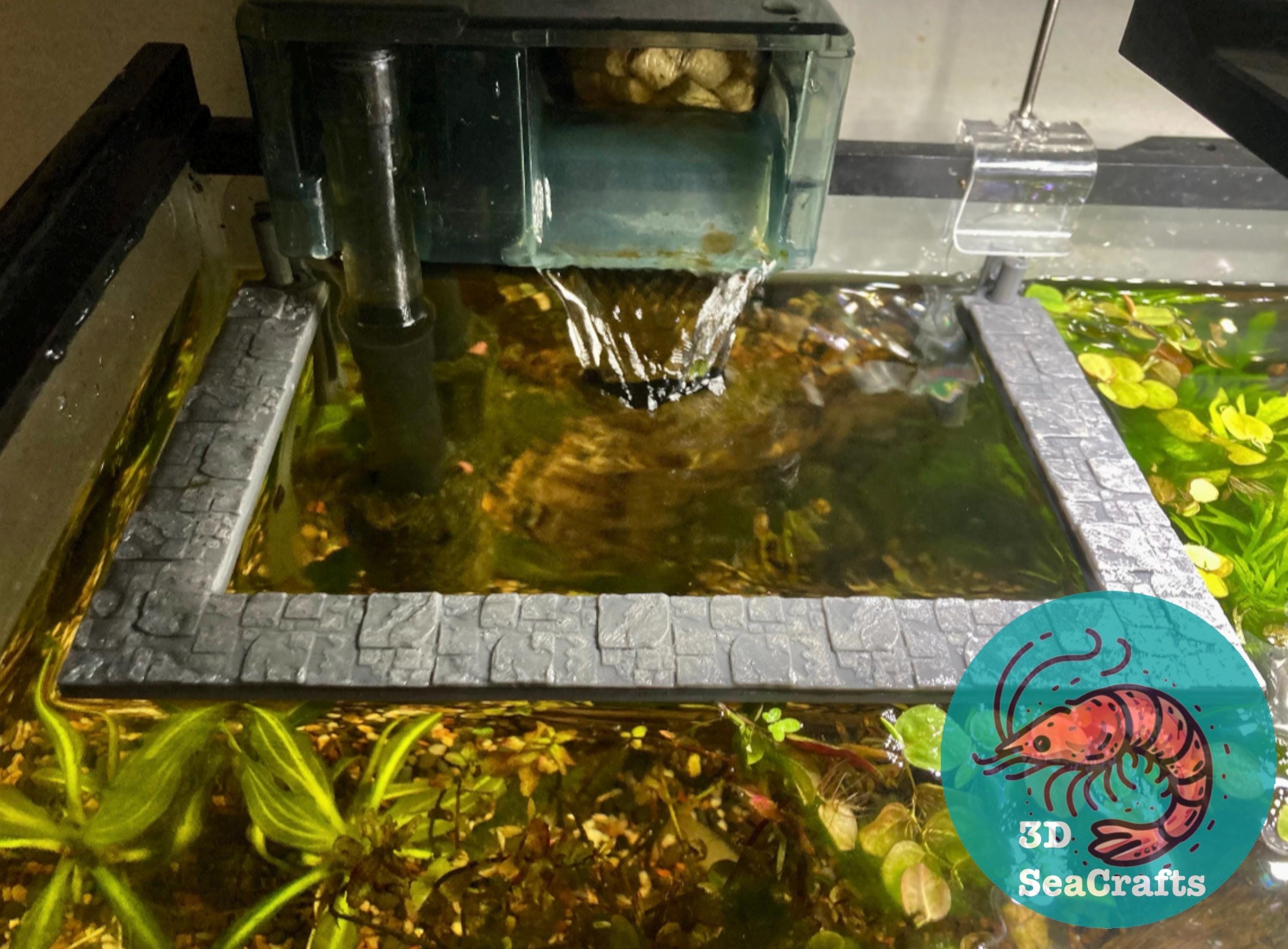Stone Pier Filter Corral | Decorative Aquarium Filter Guard | Floater ...