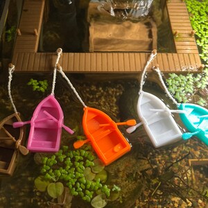 Rowboat Floating Decor Decorative Aquarium Floater Water Surface ...
