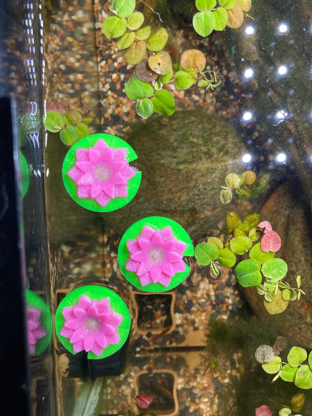 Lilypad and Flower Floating Decor | Decorative Aquarium Floater | Water ...