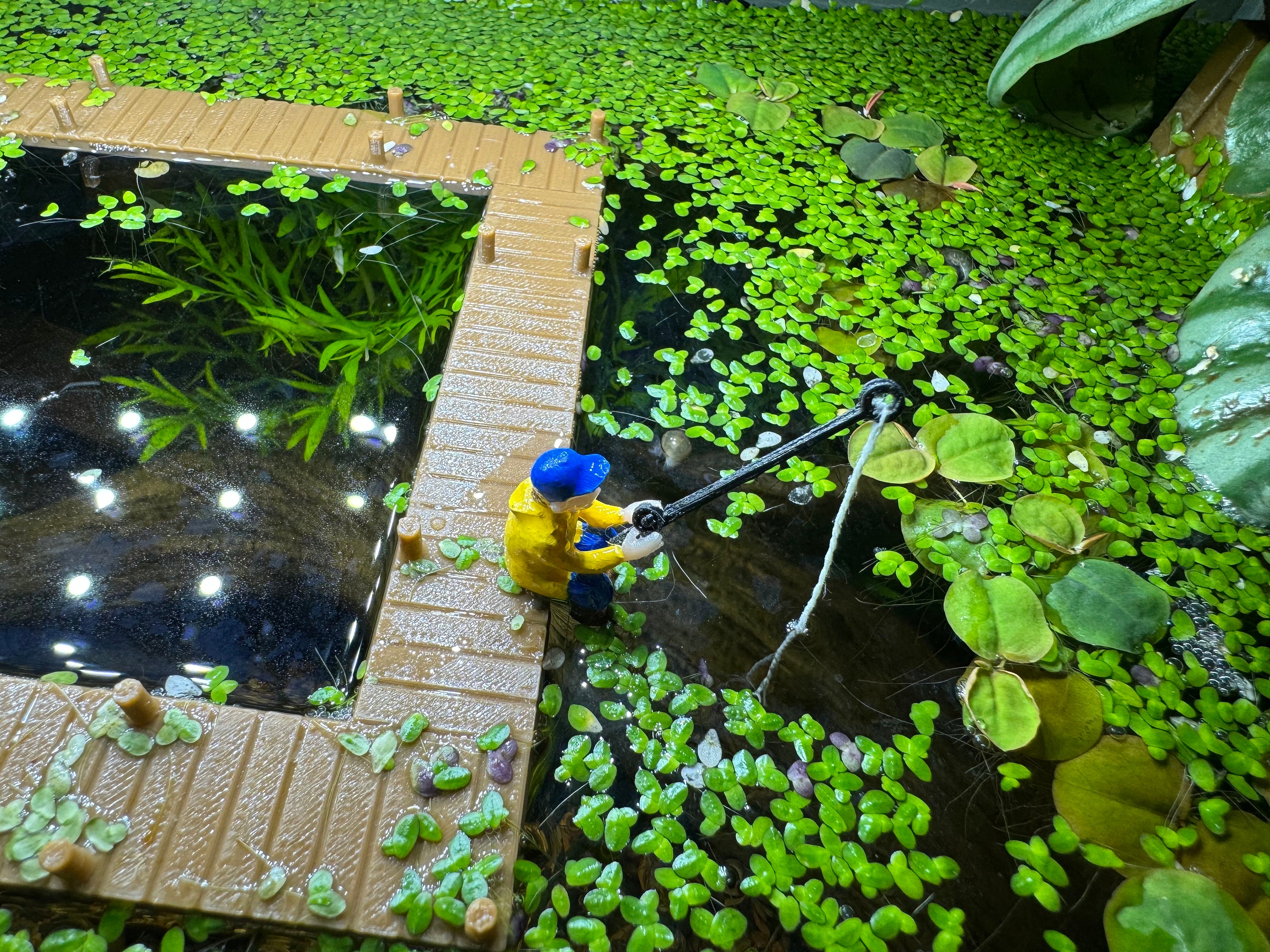 Fisherman and Rowboat Floating Decor | Decorative Aquarium Floater ...
