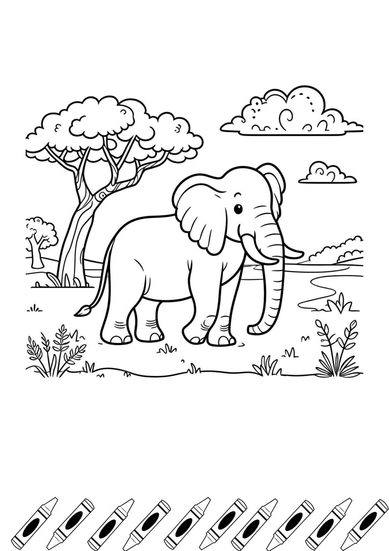 20 Easy Printable Coloring Pages for Kids, Toddlers, Preschoolers ...