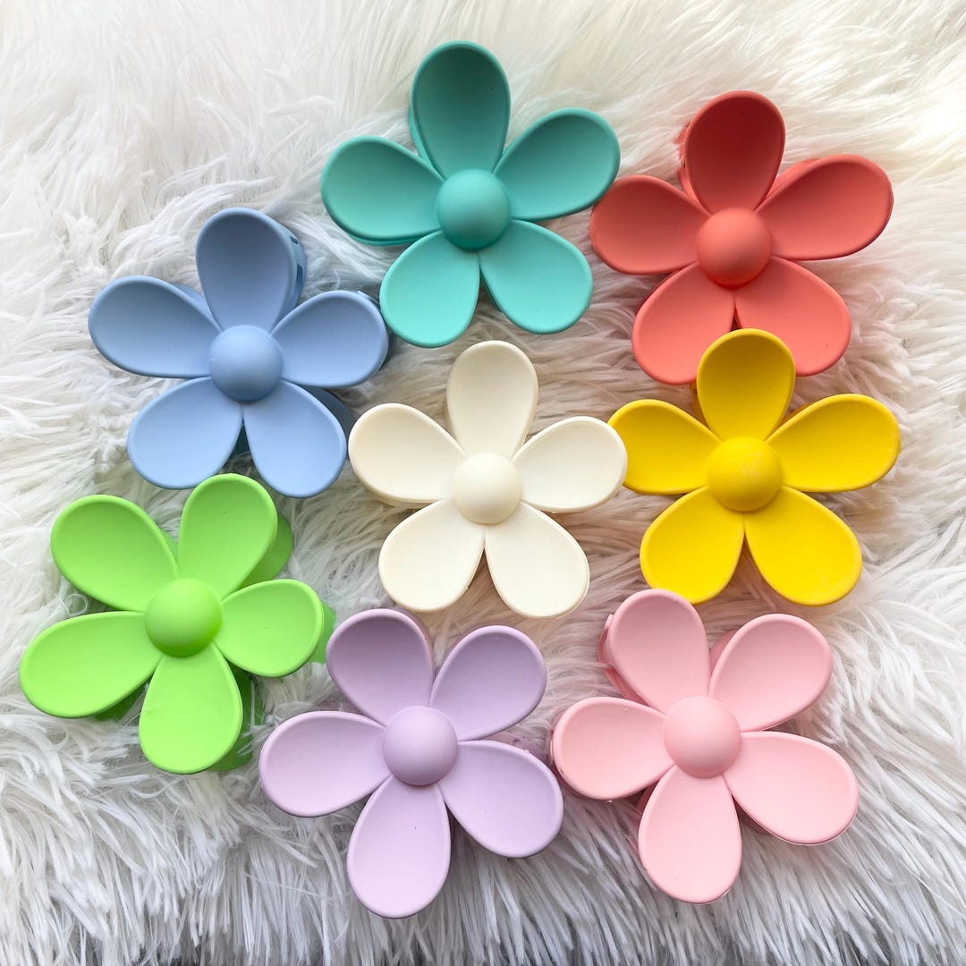 Daisy Flower Hair Claw: Colorful Spring Hair Clip - Etsy