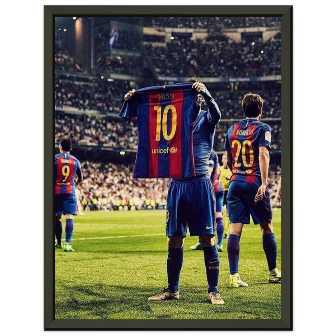 Lionel Messi Barcelona Museum-quality Matte Paper Metal Framed Poster ...