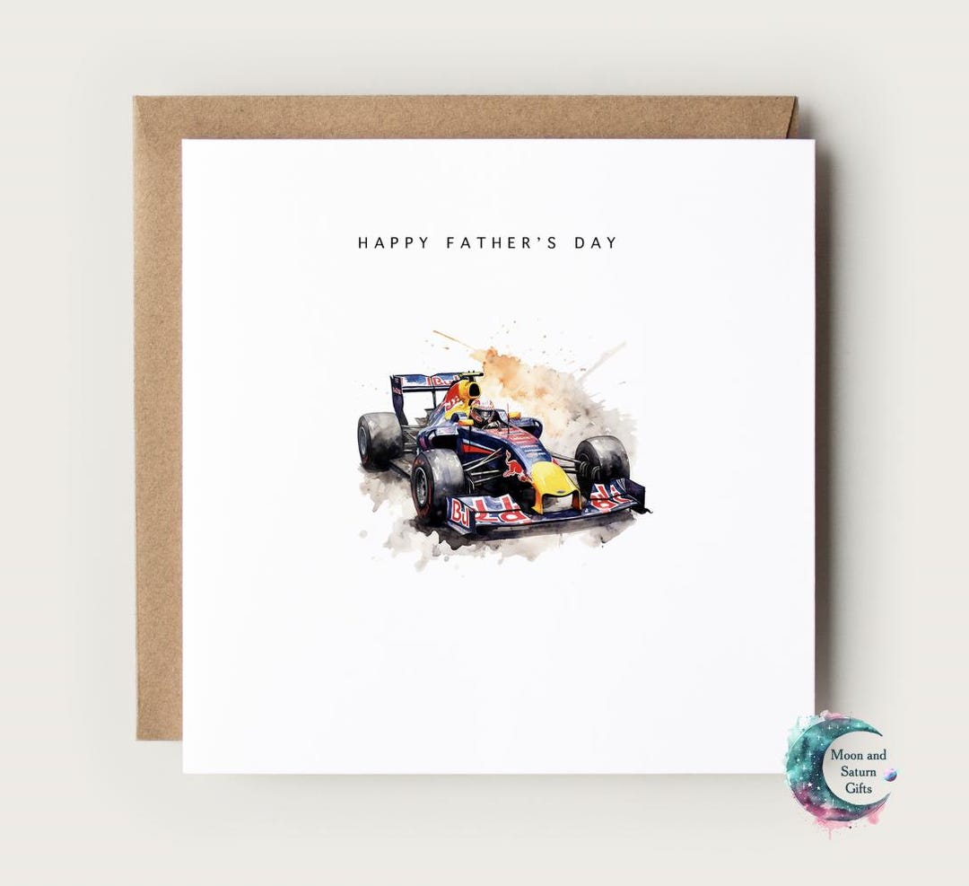 Father's Day Card, Personalised Card for Him, Racing Father, Daddy ...