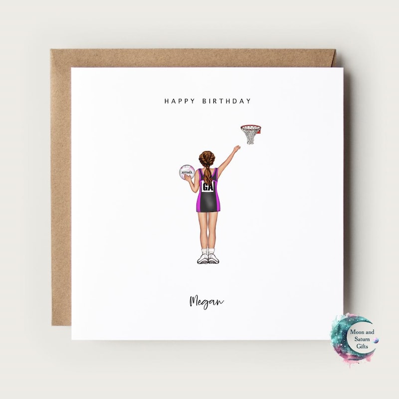 Netball Birthday Cards - Etsy UK