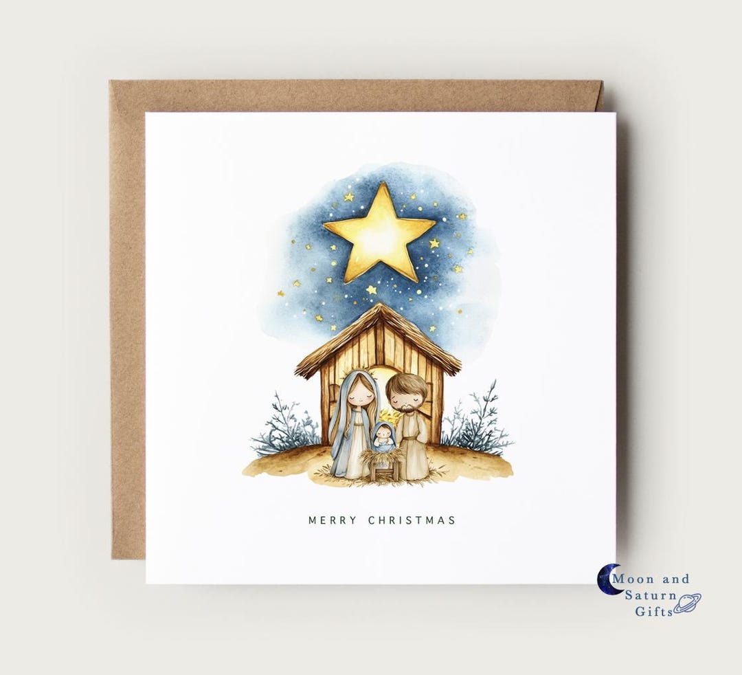 Christmas Nativity Christmas Card Religious Christmas Cards Nativity ...