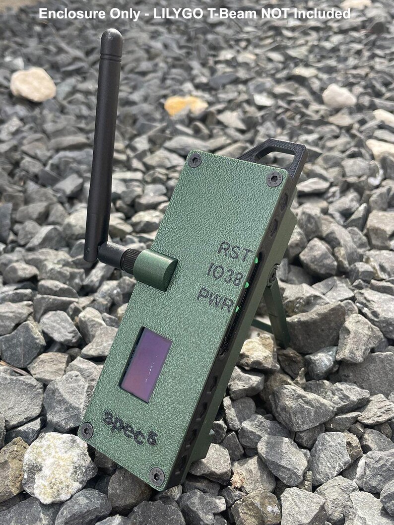 Spec5 Tactical Green PETG Enclosure Case for Meshtastic Lilygo T-beam ...