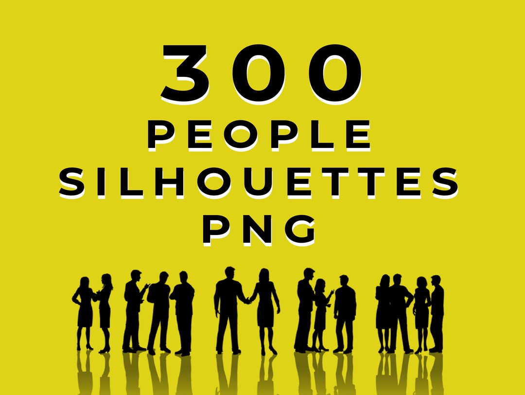 300 People Silhouettes PNG - Etsy