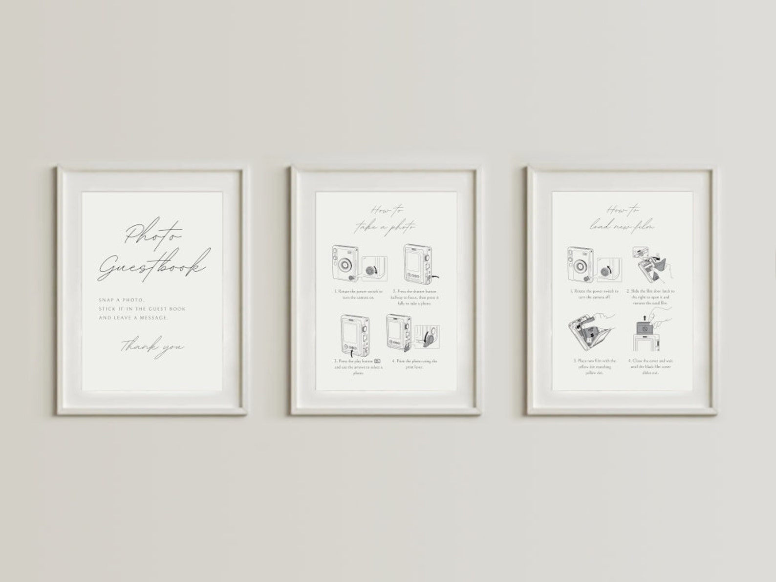 Instax Mini EVO Photobook Guestbook Instructions Sign Digital Download ...