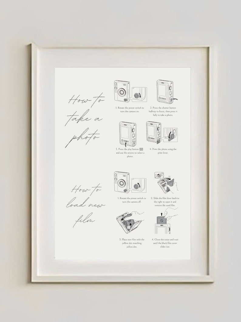 Instax Mini EVO Photobook Guestbook Instructions Sign Digital Download ...