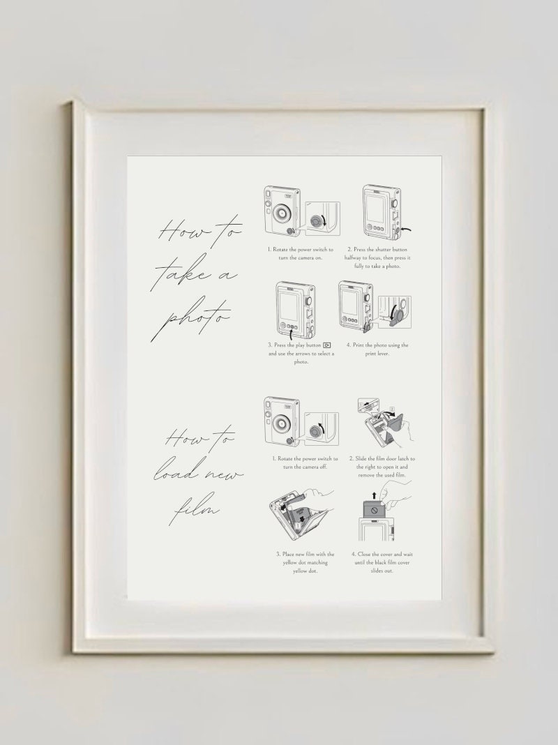 Instax Mini EVO Photobook Guestbook Instructions Sign Digital Download ...