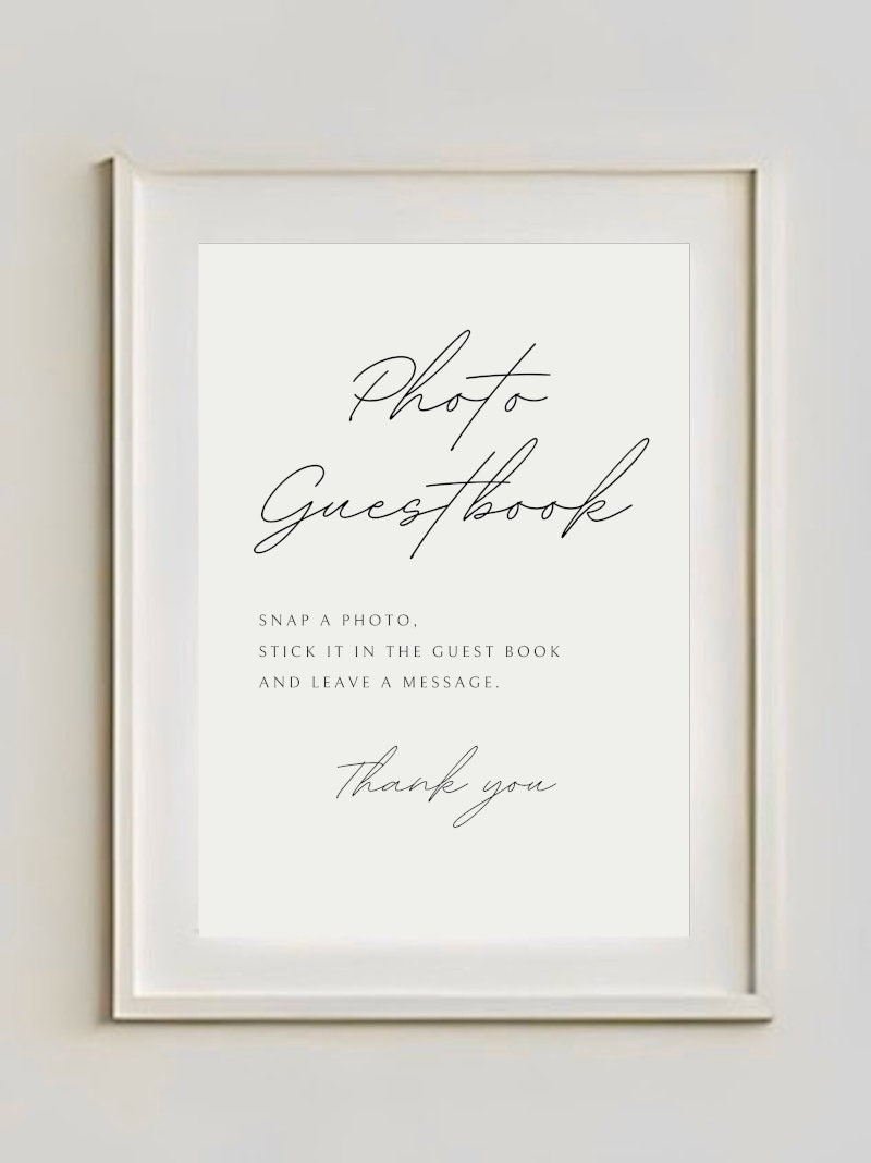 Instax Mini EVO Photobook Guestbook Instructions Sign Digital Download ...