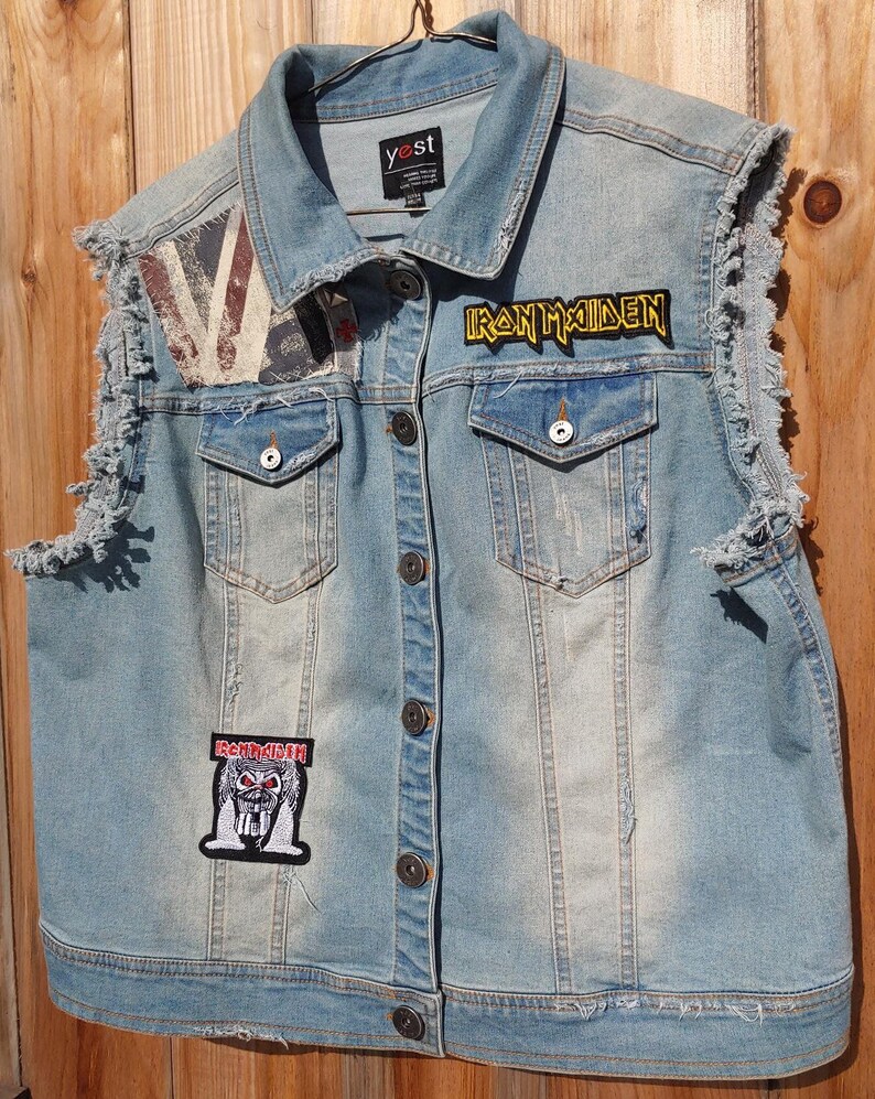 Iron Maiden Custom Denim Vest / Battle Jacket - Etsy