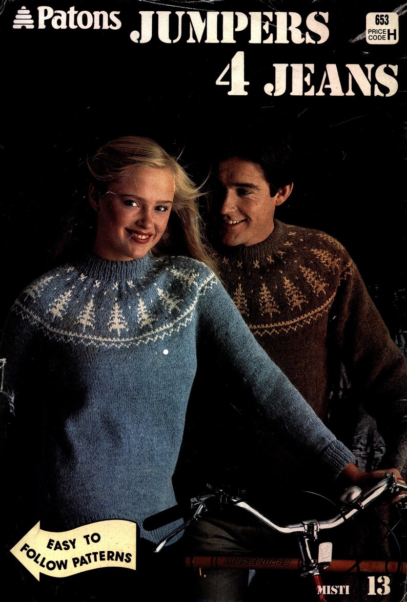 Vintage Womens and Mens Jumper Knitting Pattern Pdf, 13 Vintage Jumper ...