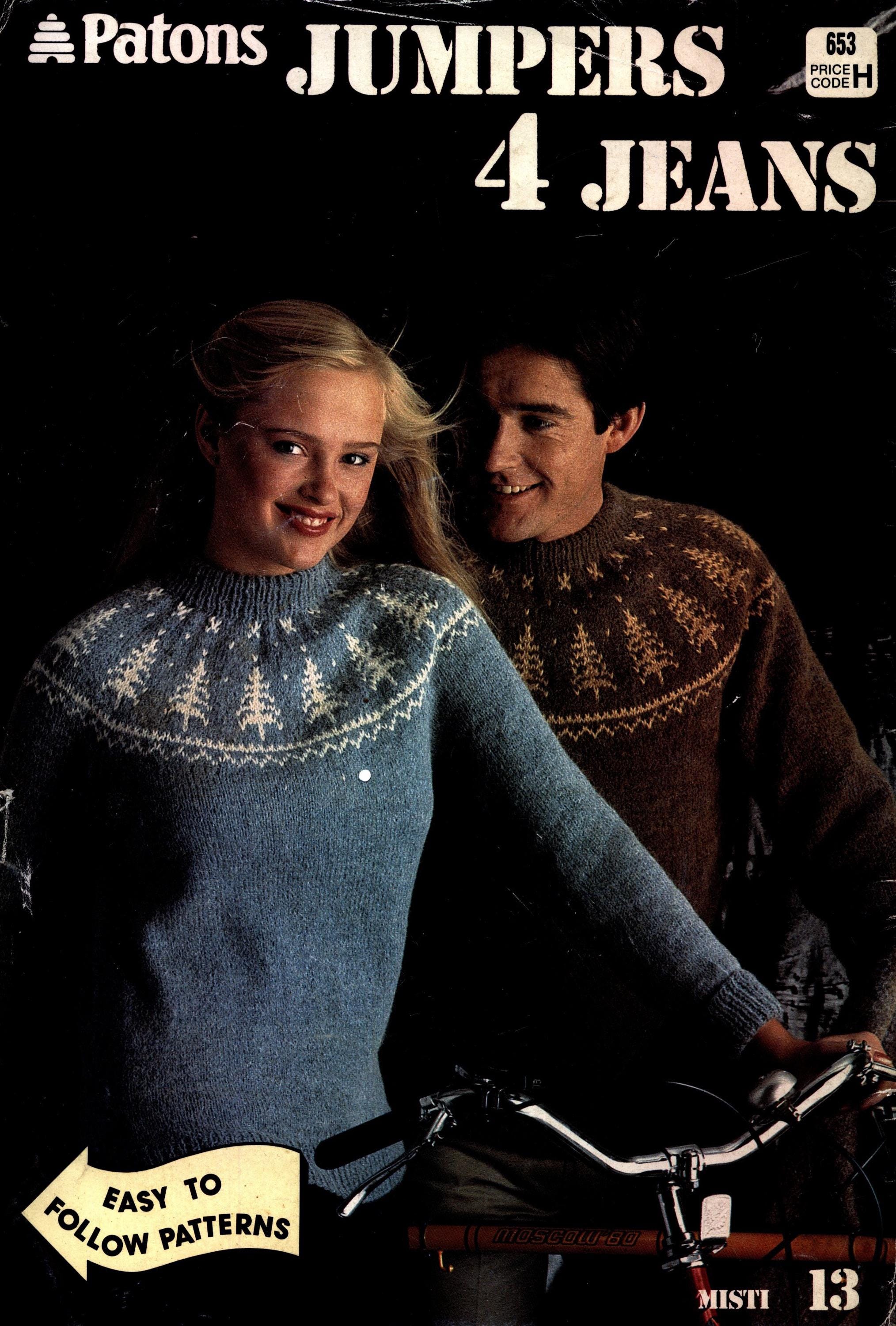 Vintage Womens and Mens Jumper Knitting Pattern Pdf, 13 Vintage Jumper ...