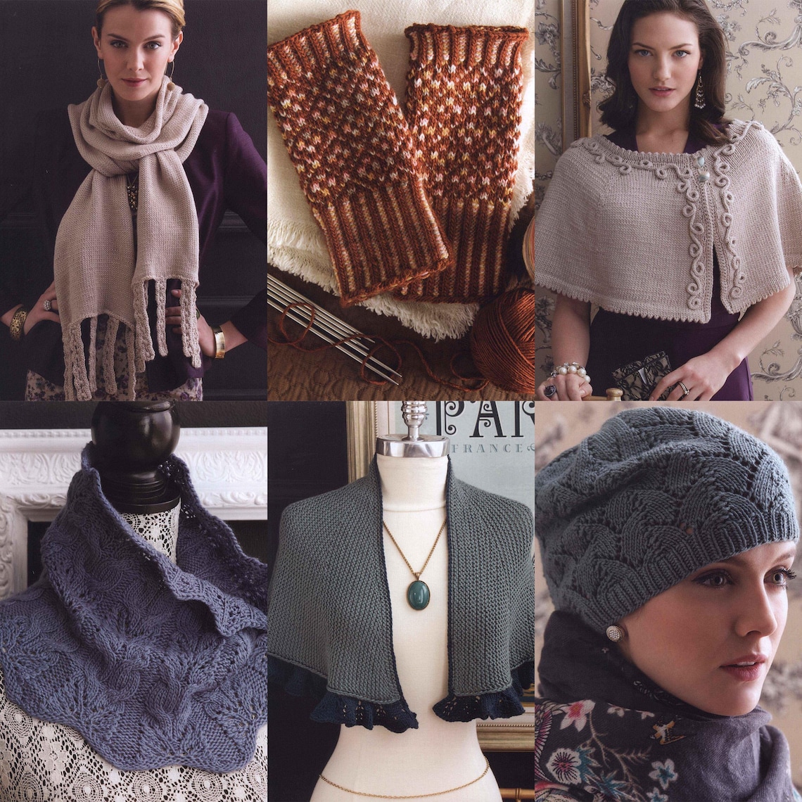 Ladies’ Hat, Mittens, Cape, Cowl, Shawl, Socks, Beret, Headband, Arm ...