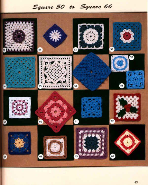 Vintage Crochet Square Pattern Pdf Ebook, 101 Crochet Squares Pattern ...