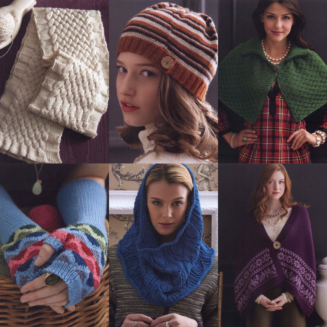 Ladies’ Hat, Mittens, Cape, Cowl, Shawl, Socks, Beret, Headband, Arm ...