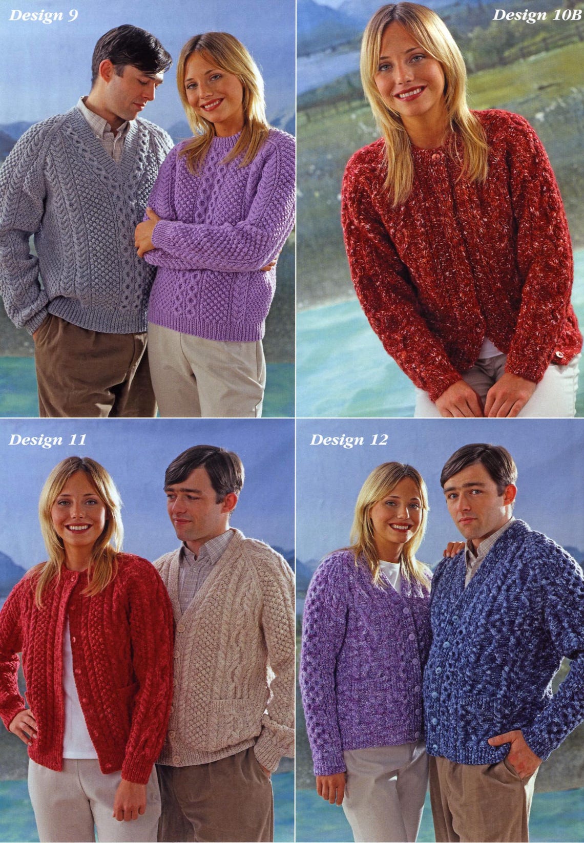 Vintage 12 Traditional Designs Aran Knitting Patterns Pdf, Vintage Aran ...