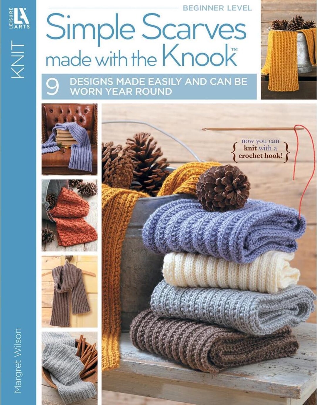 Scarves Knooking Pattern Pdf, Knit With a Crochet Hook, Simple Scarves ...