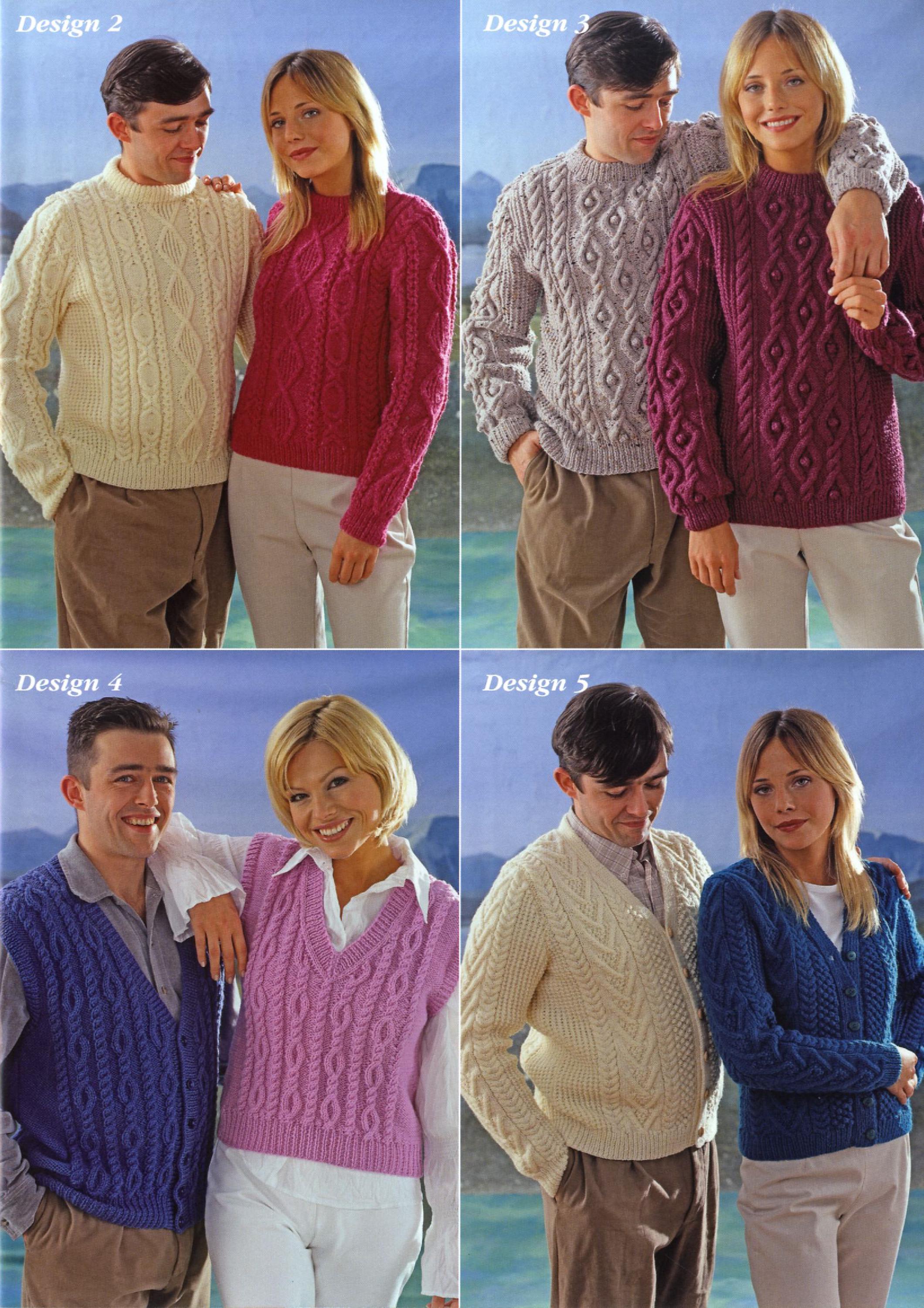 Vintage 12 Traditional Designs Aran Knitting Patterns Pdf, Vintage Aran ...
