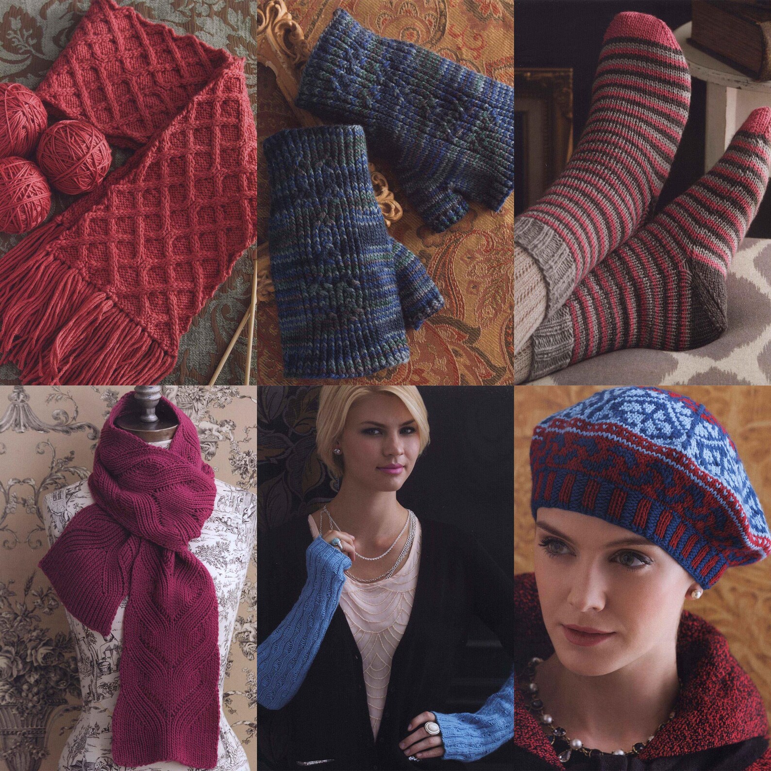 Ladies’ Hat, Mittens, Cape, Cowl, Shawl, Socks, Beret, Headband, Arm ...