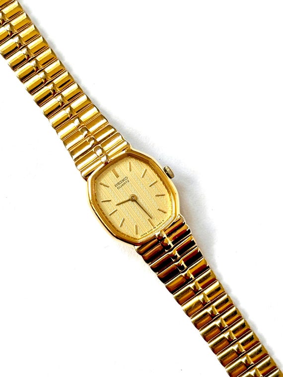 Rare 90s Vintage Seiko gold dainty watch for ladies, … - Gem