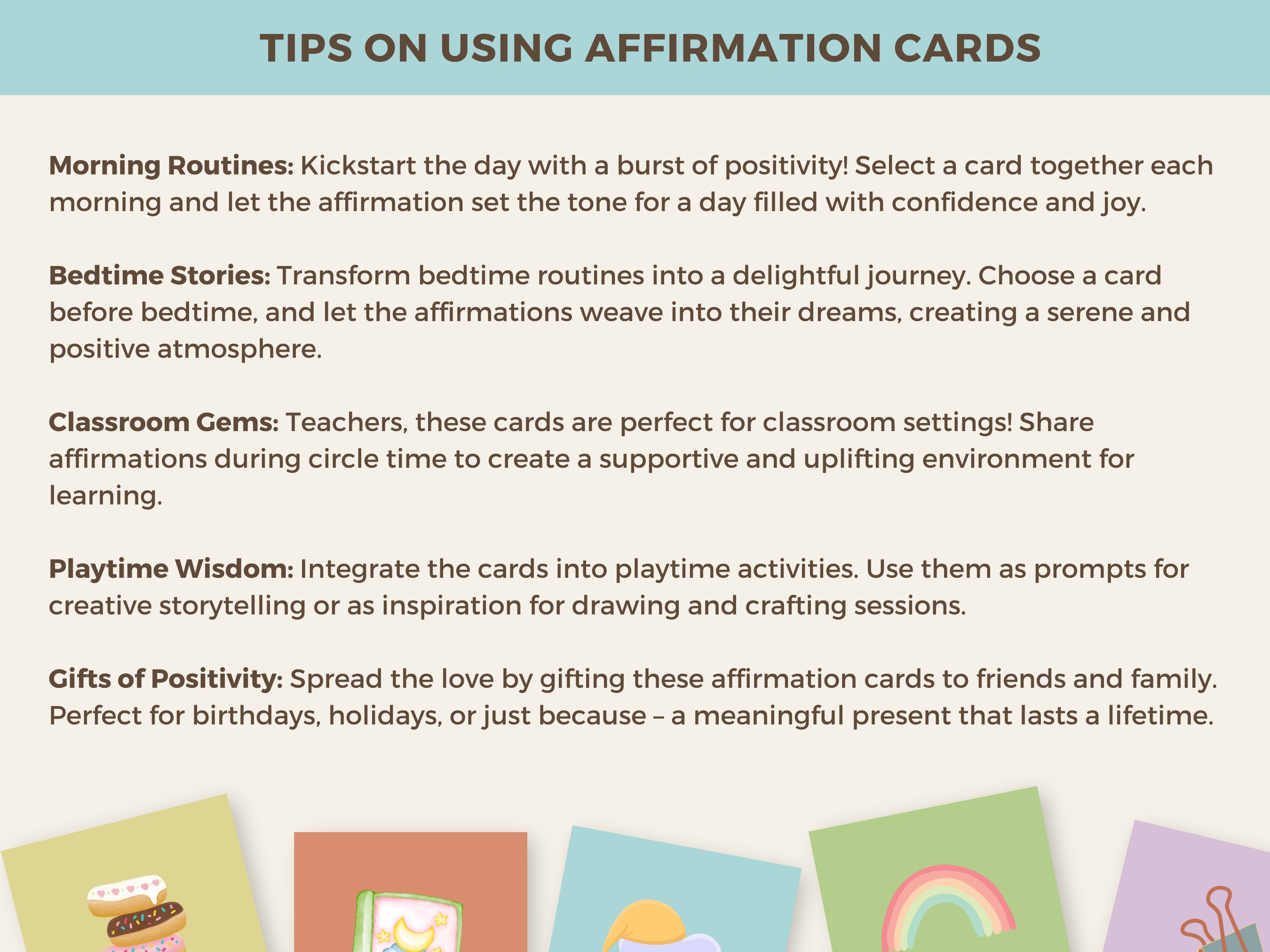 Kids Affirmation Cards Printable, Kindergarten Affirmation, Children ...