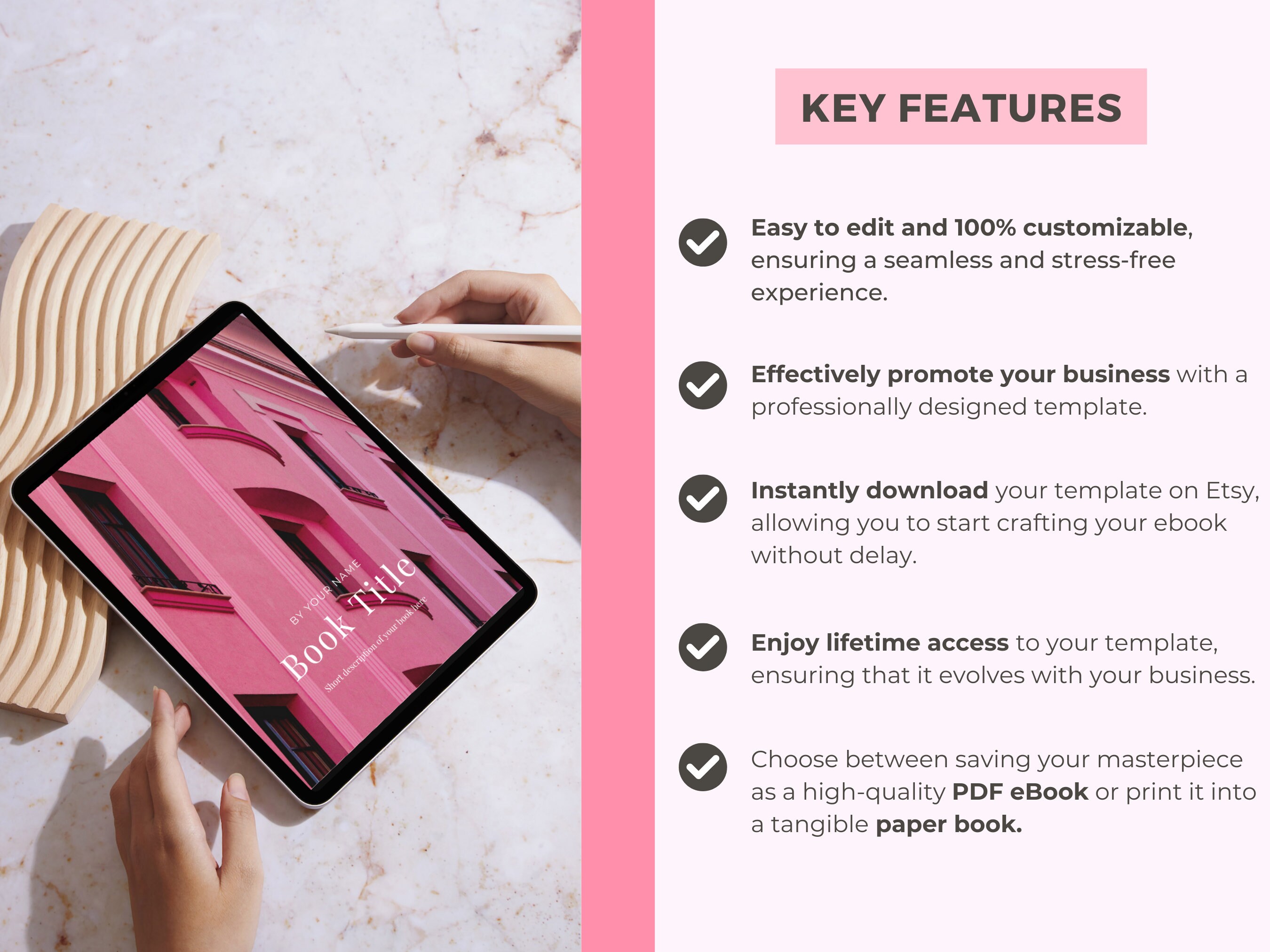 Editable Ebook Template Pink Canva | Life Coach Workbook Template, Lead ...