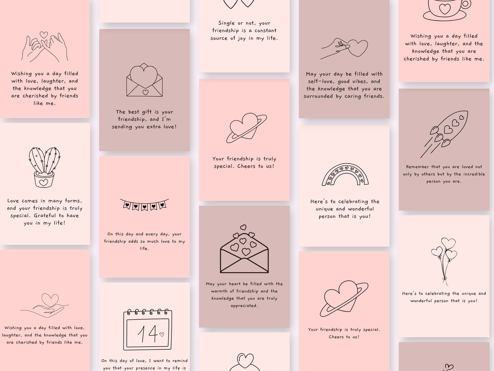 Valentine's Affirmation Cards for Singles: Self-love (digital Download ...