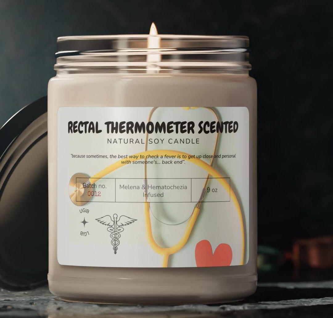 Funny Nurse Rectal Thermometer Candle, Humor Sarcastic Gag Gift for ...
