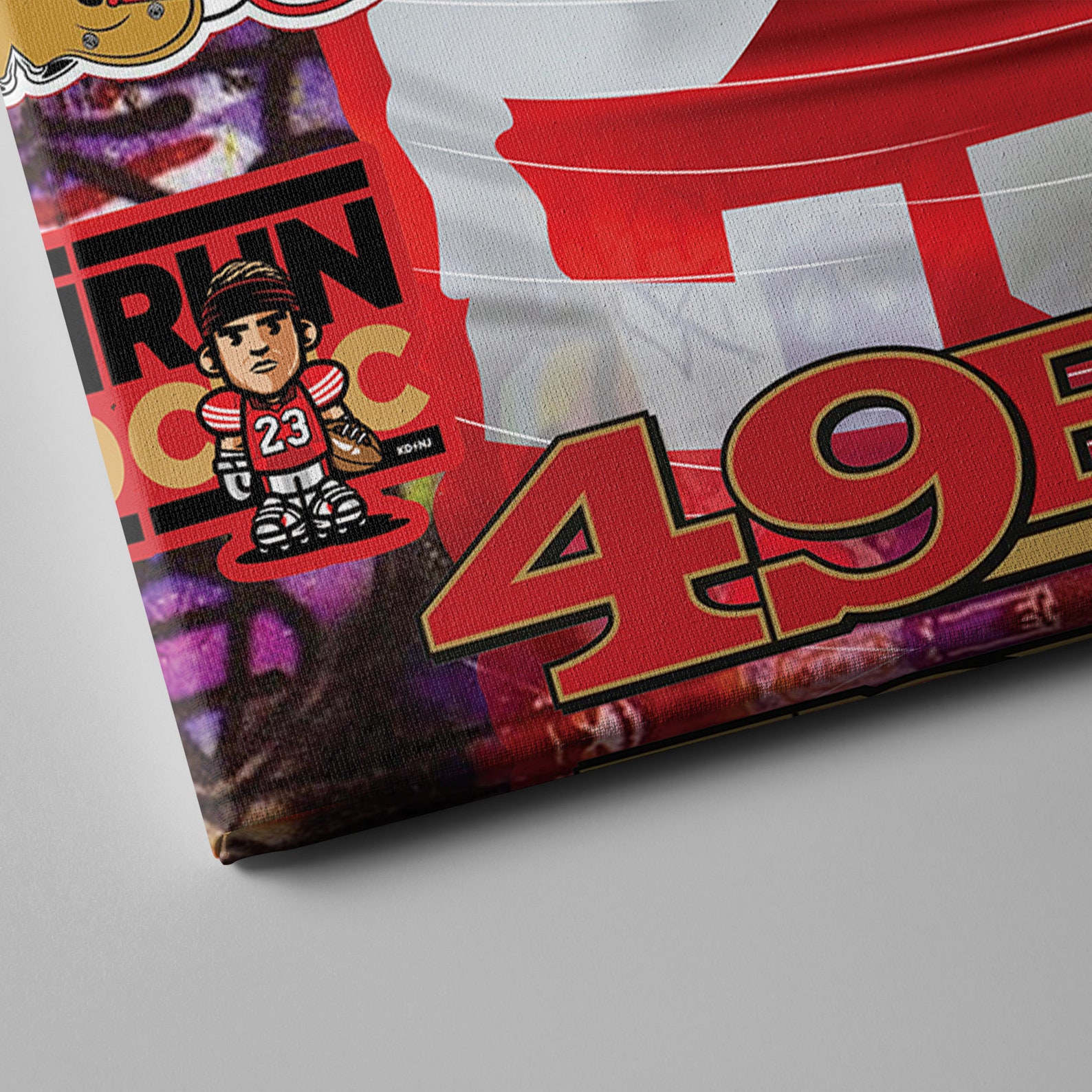 Christian Mccaffrey Poster San Francisco 49ers NFL Pop Art Canvas Wall ...